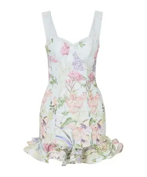 Charo Ruiz Ibiza Floral-print Cotton-blend Mini Dress - No