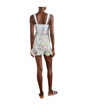 Charo Ruiz Ibiza Floral-print Cotton-blend Mini Dress