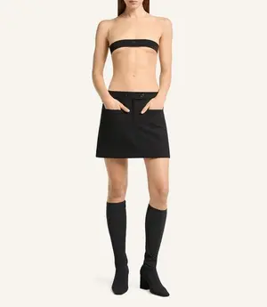 COURREGES Courrèges Bandeau Waist Mini Skirt