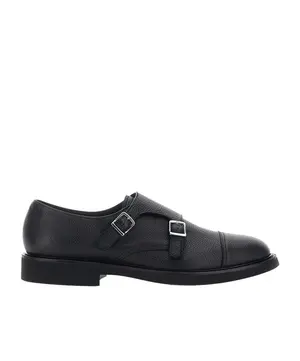 DOUCAL'S Double-buckle Loafers - Black