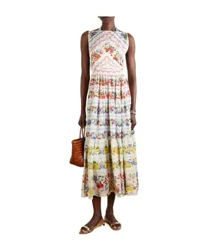 MARY KATRANTZOU Floral-print Woven Maxi Dress