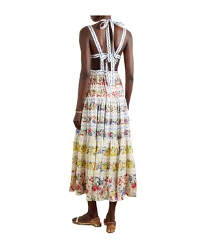MARY KATRANTZOU Floral-print Woven Maxi Dress