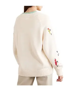 MOTHER Embroidered Cotton Sweater