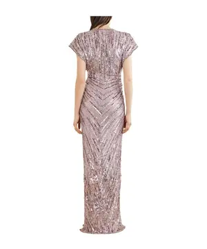 Jenny Packham Crystal-embellished Sequined Tulle Gown