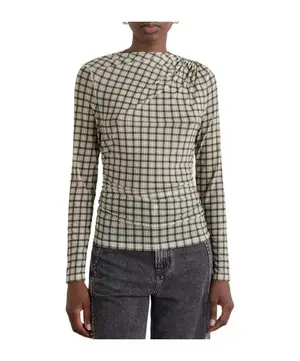 Veronica Beard Lightweight Plaid Top