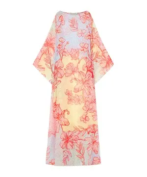 MARY KATRANTZOU Printed Fil Coupé Organza Kaftan - No