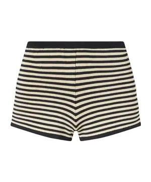 Calle Del Mar Striped Stretch-knit Shorts - Black