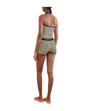 Calle Del Mar Striped Stretch-knit Shorts