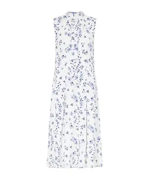 EMILIA WICKSTEAD Sleeveless Standcollar Midi Dress