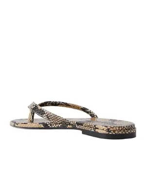 AeydĒ Snake-effect Leather Flip Flops