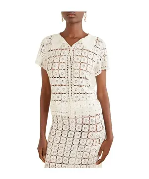 Calle Del Mar Crocheted Shirt