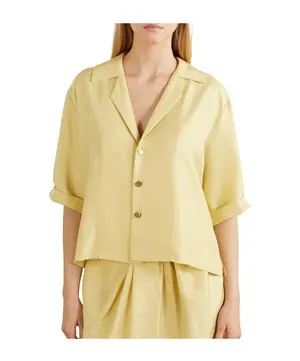 Le Kasha Cropped Silk Shirt