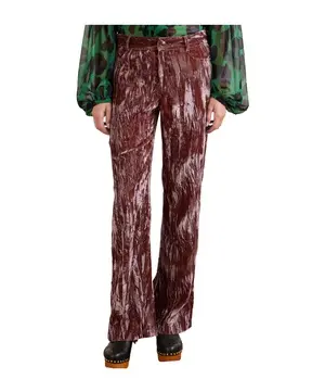 Anna Sui Velvet-rayon Wide-leg Pants