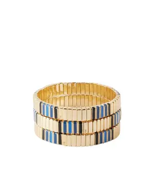 Assouline Colorblock Stretch Bracelets - Yellow