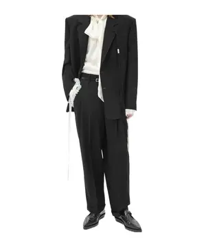 ANN DEMEULEMEESTER Agdar Pleated Tapered Trousers