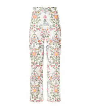 Borgo De Nor Broderie Anglaise Cropped Cotton Straight-leg Pants - No