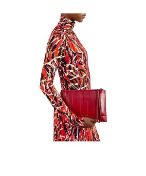Proenza Schouler Leather Intarsia Leather-trimmed Suede Pouch