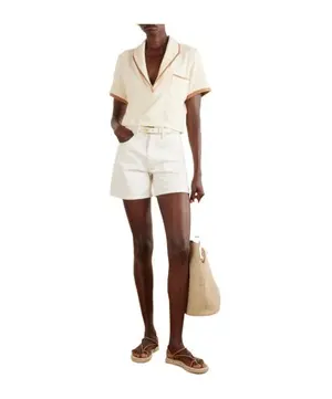 Johanna Ortiz Cropped Cotton-blend Terry Top