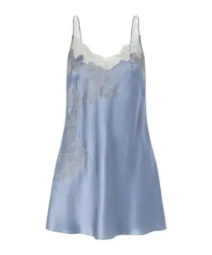 Carine Gilson Lace-embroidered Silk-satin Mini Dress - No