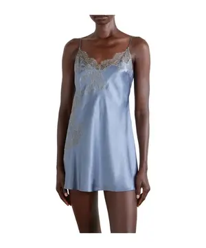 Carine Gilson Lace-embroidered Silk-satin Mini Dress - No