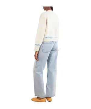 Calle Del Mar Embroidered Cashmere Cardigan