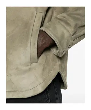 SALVATORE SANTORO Suede Press-stud Jacket