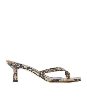 AeydĒ Snake-effect Leather Sandals - No