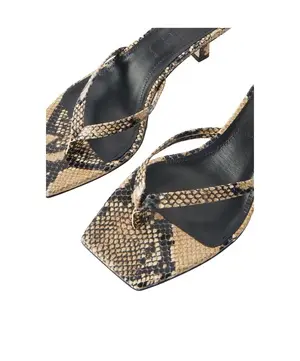 AeydĒ Snake-effect Leather Sandals