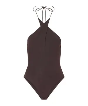 Alex Perry Halterneck Backless Stretch-mesh Bodysuit