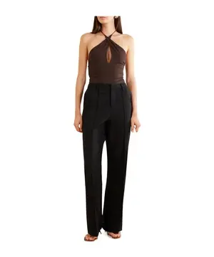 Alex Perry Halterneck Backless Stretch-mesh Bodysuit