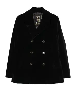 SEALUP Double-breasted Coat - Black