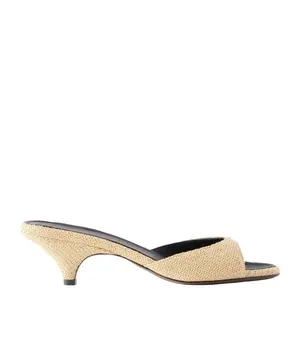 NEOUS Raffia Open Square Toe Sandals - No