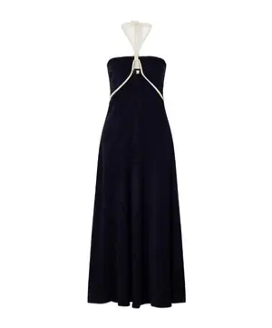 Johanna Ortiz Cut-out Cotton-terry Halterneck Maxi Dress - No