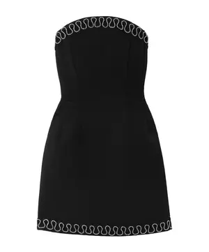 Rebecca Vallance Strapless Crystal-embellished Crepe Mini Dress