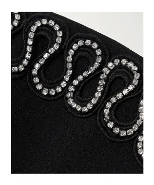 Rebecca Vallance Strapless Crystal-embellished Crepe Mini Dress