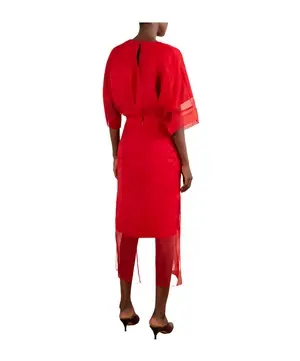 Brandon Maxwell Silk-organza Midi Dress