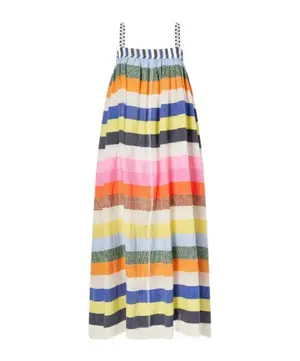 LEMLEM Striped Cotton-gauze Midi Dress - Multicolor
