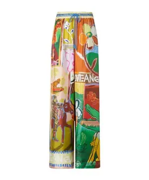 ALEMAIS Mlak Graphic-print Palazzo Pants