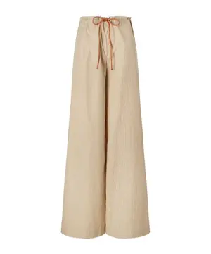 KALLMEYER Striped Cotton-taffeta Wide-leg Pants - No