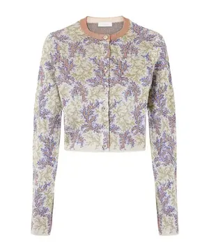 Rabanne Cropped Jacquard Cardigan - No