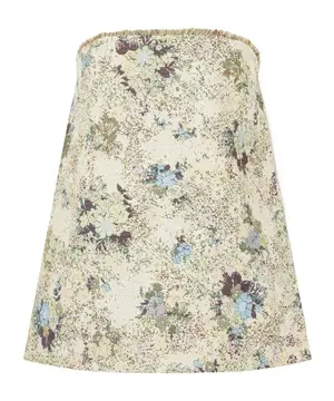 ALEMAIS Whitney Strapless Floral-jacquard Bustier Top - No