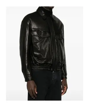 SALVATORE SANTORO Grainy Leather Jacket