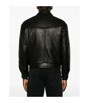 SALVATORE SANTORO Grainy Leather Jacket