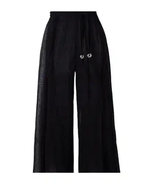 Lisa Marie Fernandez Wideleg Trousers - Black