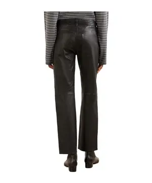 FRAME Low-rise Straight-leg Leather Pants