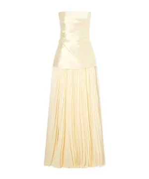 Solace Steapless Twill And Chiffon Gown - No