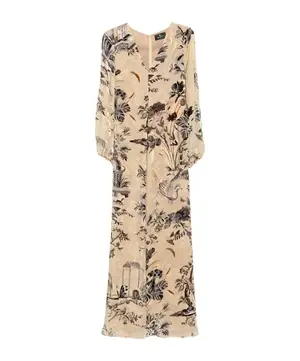 Etro Printed Long-sleeve Maxi Dress - No