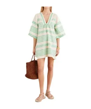 LEMLEM Striped Cotton Caftan