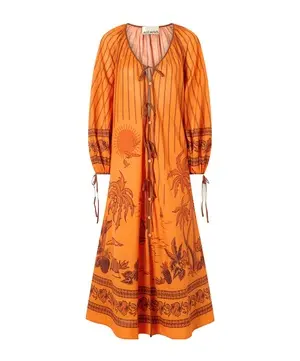 ALEMAIS Boathouse Graphic-print Midi Dress - No