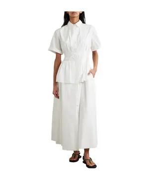 Rosie Assoulin Cotton-poplin Maxi Shirt Dress